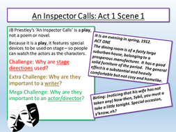 An Inspector Calls Act 1 | Teaching Resources