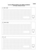 Addition Arithmetic Practice Papers (editable, with answers) - Year 5 ...