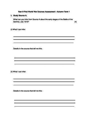 First World War - Lesson 7 | Teaching Resources