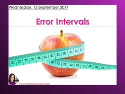 Error Intervals Full Lesson - Starter, Quizzes, Differentiated & Exam ...