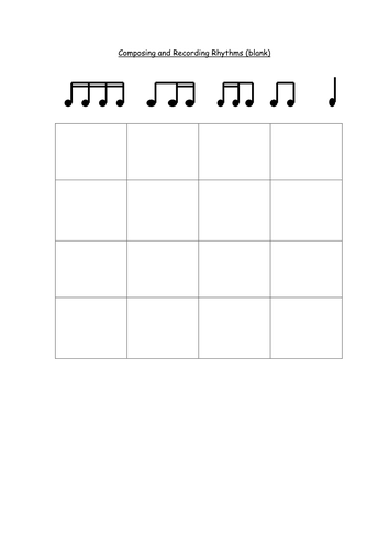 Easy-to-use music composition sheets, grid and staff format, fab and ...