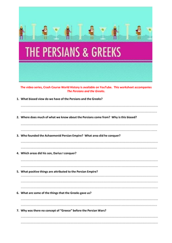 Crash Course World History: The Persians and the Greeks | Teaching ...