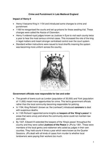 Crime and Punishment - Edexcel 9-1 History GCSE - Medieval England ...