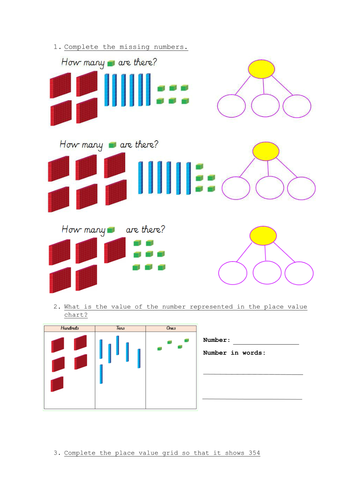 Year 3 White Rose Place Value Week 1 | Teaching Resources