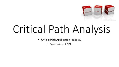 Critical Path Analysis | Teaching Resources