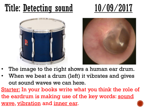 Detecting sound - complete lesson (KS3) | Teaching Resources