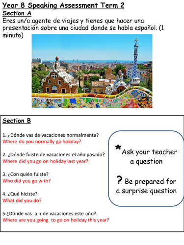 Year 8 Spanish Mastery Assessment Pack - Listos 2 Rojo - New ...