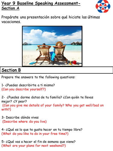 Year 9 Spanish Mastery Assessment Pack - Listos 3 Rojo - New ...