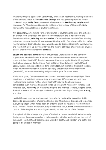 Gothic Literature- Wuthering Heights' | Teaching Resources