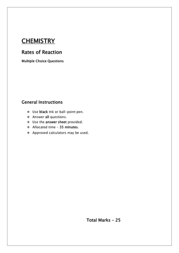 Reaction rates, collision theory | Teaching Resources
