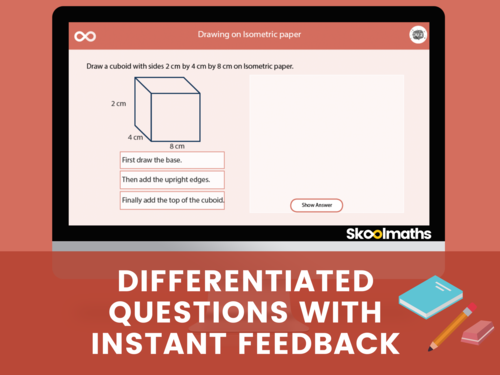 Isometric Drawings Digital Lesson with Printable Worksheet | Teaching ...