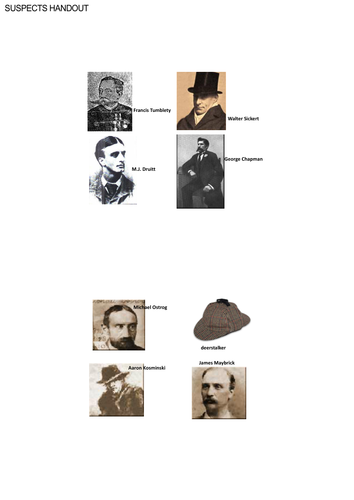Jack the Ripper - Suspects - Lessons 2 & 3 | Teaching Resources