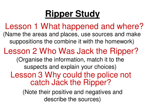Why was Jack the Ripper Never Caught? - Lessons 4-5 | Teaching Resources