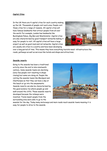 Different types of destinations | Teaching Resources