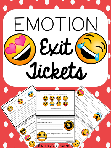 FREE Emotion Exit Tickets - Formative Assessment for Any Subject ...