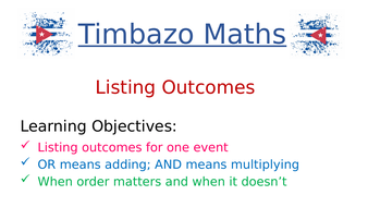 Listing Outcomes | Teaching Resources
