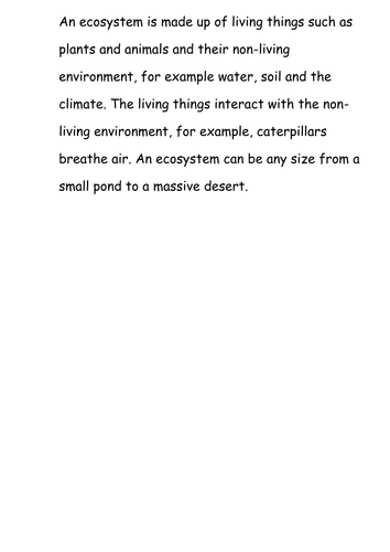 Lesson 1: What is an Ecosystem? | Teaching Resources