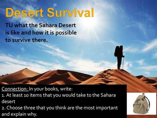 Lesson 5: Desert Survival | Teaching Resources