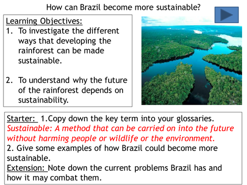 Lesson 8: How can Brazil become more sustainable? | Teaching Resources