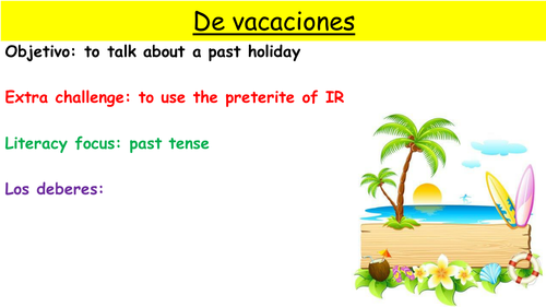 Y8 SPANISH VIVA MODULE 1: DE VACACIONES | Teaching Resources