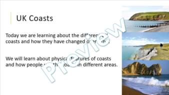 UK Coast Physical Features KS2 Geography Lesson | Teaching Resources