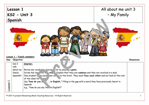 Spanish lesson and resources : Family Members / la familia | Teaching ...