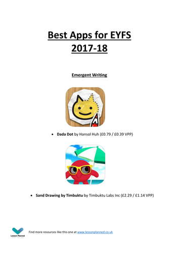 Best 2017 iPad Apps for EYFS | Teaching Resources