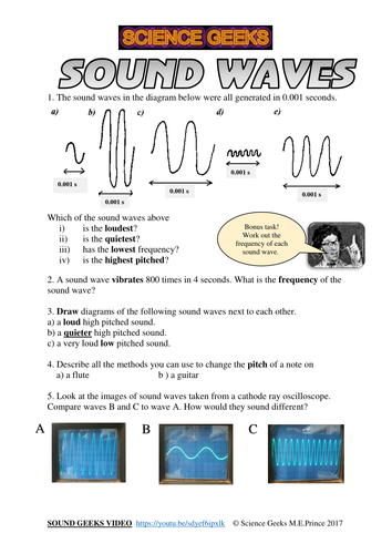 Sound Waves Worksheet Pdf