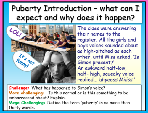 Puberty PSHE | Teaching Resources