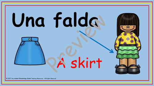Spanish lesson and resources : Clothing / La Ropa | Teaching Resources