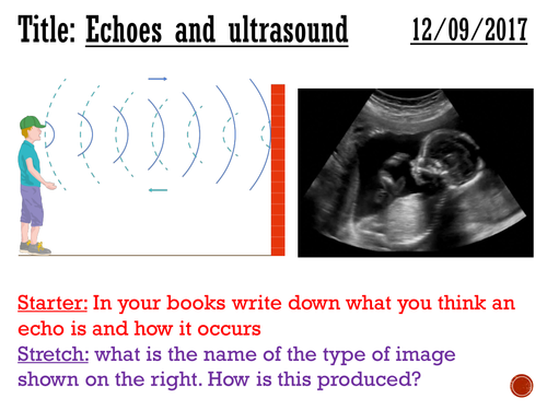 Echoes and ultrasound - complete lesson (KS3) | Teaching Resources