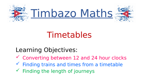 Timetables | Teaching Resources