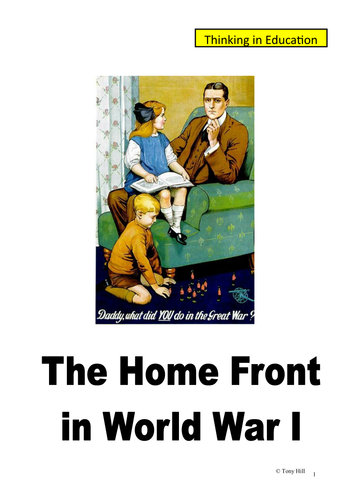 World War I Home Front Study Booklet | Teaching Resources