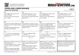 GCSE Revision (Upper and Lower Bounds) | Teaching Resources