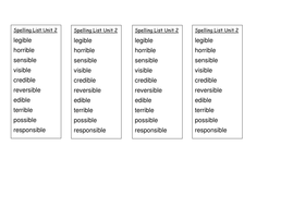 Year 5 Spelling Lists | Teaching Resources