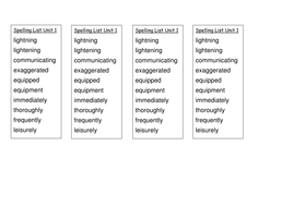 Year 6 Spelling Lists | Teaching Resources