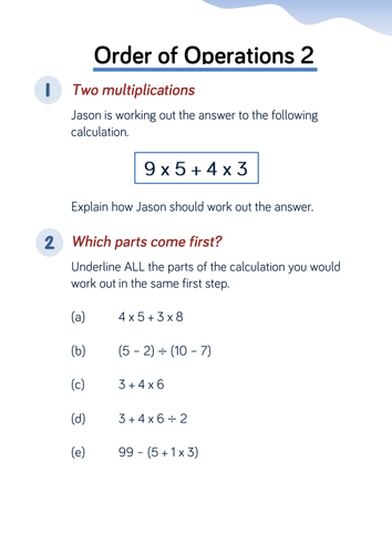KS3 & GCSE Order of Operations | Teaching Resources