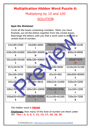Multiplication Revision Worksheets KS2 | Teaching Resources