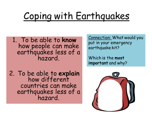 Lesson 3: Reducing the impacts of Earthquakes | Teaching Resources
