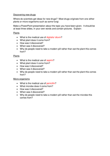 Drug Development Process - New GCSE | Teaching Resources