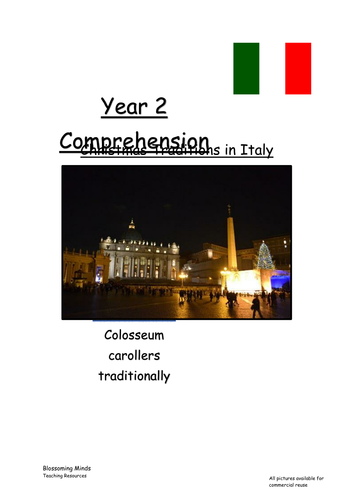 Christmas in Italy non-fiction comprehension - Year 2 | Teaching Resources