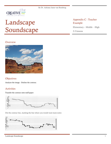 Landscape Soundscape Music Composition Lesson | Teaching Resources