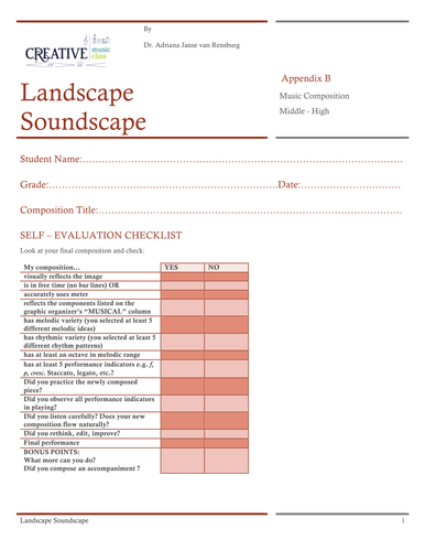 Landscape Soundscape Music Composition Lesson | Teaching Resources