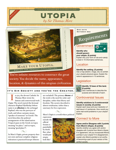 Create Your Own Utopia | Teaching Resources
