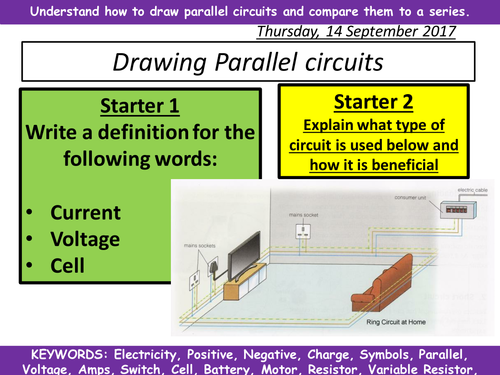 KS3 GCSE lesson and resources on constructing parallel circuits ...
