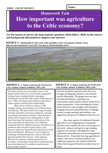 How important was agriculture to the Celtic economy? | Teaching Resources
