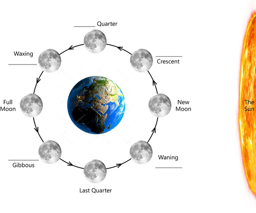 Solar eclipse, Lunar eclipse and Phases of the Moon images in variety ...
