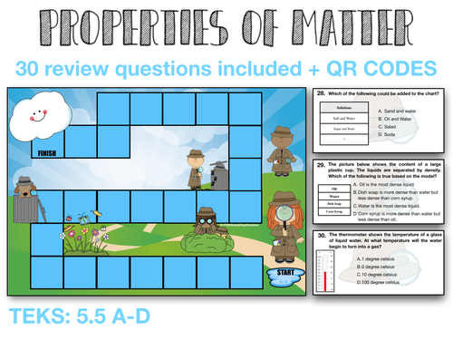 Properties of Matter Review Boardgame | Teaching Resources