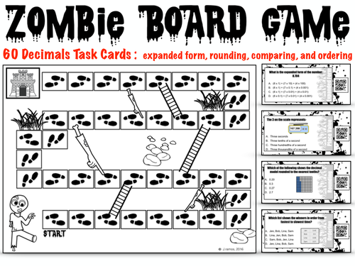 Place Value, Compare, Order, and Round Decimals Board Game | Teaching ...