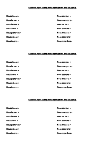 Imperfect tense in French Chores / Helping at home | Teaching Resources